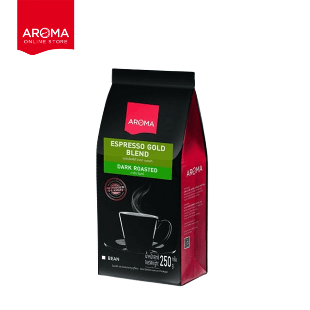 Aroma Online Store | เมล็ดกาแฟคั่ว Espresso Gold-Bean 250 G.